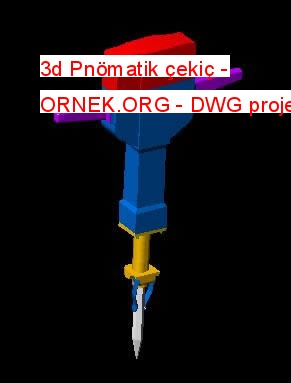 Proje Sitesi | 3d Pnömatik çekiç Autocad Projesi