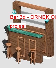 Proje Sitesi | Bar 3d Autocad Projesi