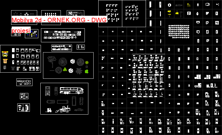 Proje Sitesi | Mobilya 2d Autocad Projesi