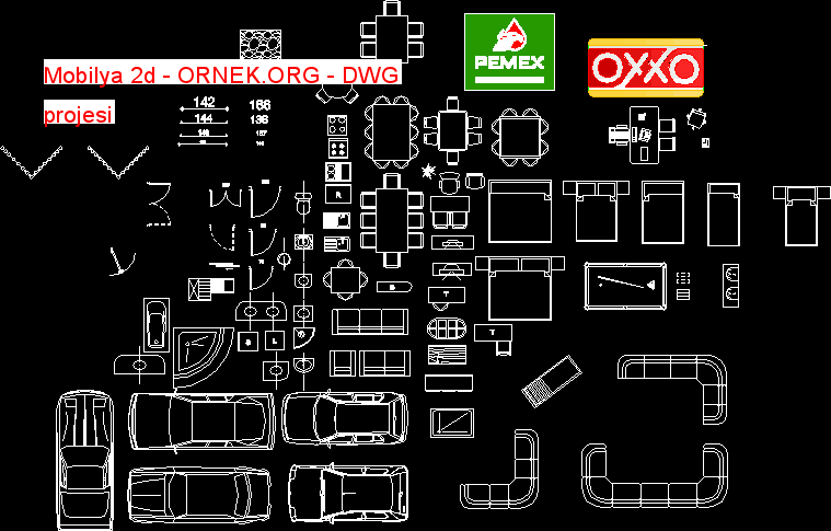 Proje Sitesi | Mobilya 2d Autocad Projesi