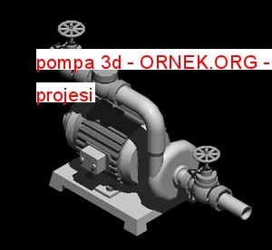 Proje Sitesi | pompa 3d Autocad Projesi